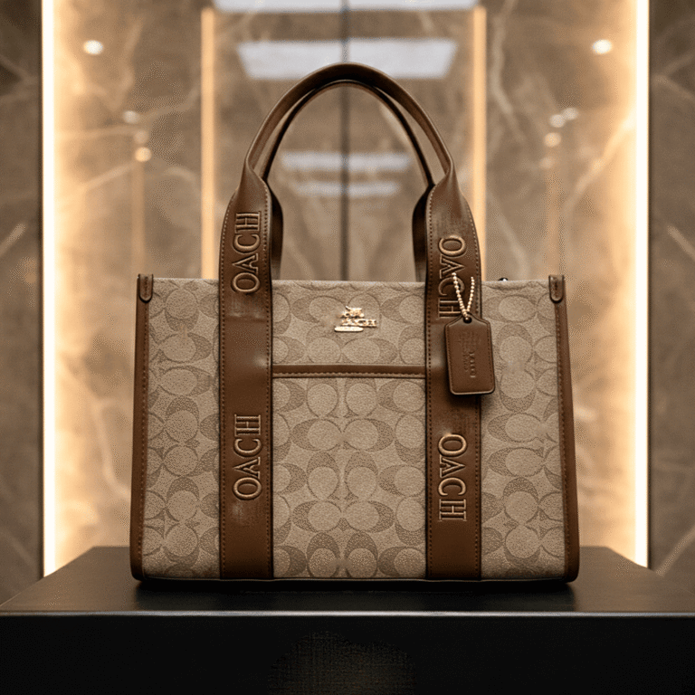luxury printed Leather Tote Bag / code=co4 - Moms & Kids World